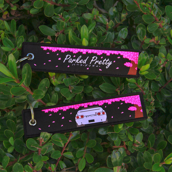 R32 GTR Cherry Blossom Key Tag – Parked Pretty